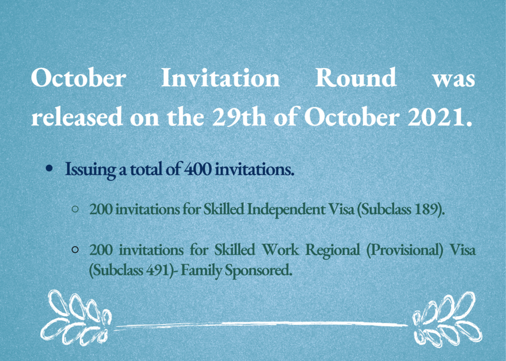 October Invitation Round 2021: Subclass 189 and Subclass 491 | Path ...